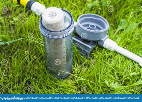 Water Filter On Green Grass Stock Image Image Of Cartridge Filter 252553651