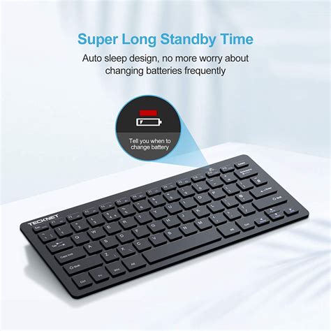 Tecknet 2 4g Wireless Keyboard For Windows 10 8 7 Vista Xp And Android Smart Tv Extra Long
