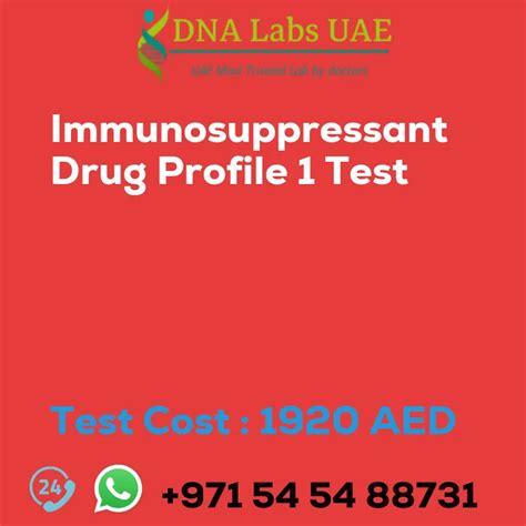 Immunosuppressant Drug Profile 1 Test Cost Dna Labs Uae