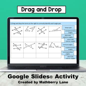 Proofs And Parallel Lines Digital Assessment Test Google Slides TPT
