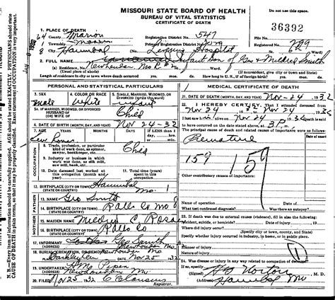 Vital Records In Marion County Missouri Marion County Mogenweb Project