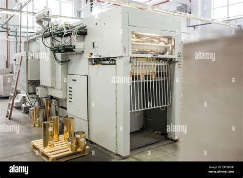The Equipment For A Press Offset Machine At The Printing Manufacturing Printing Machine Stock