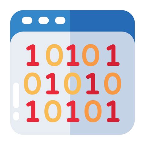 An Icon Design Of Binary Code Vector Art At Vecteezy