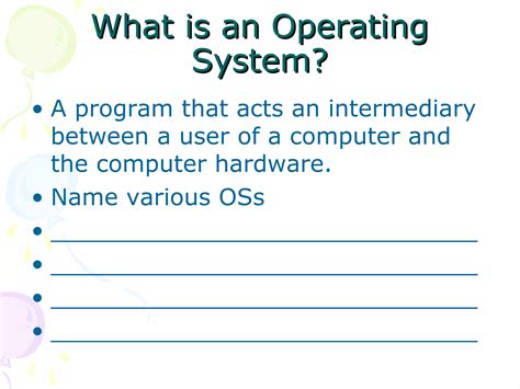 Operating Systems Ppt