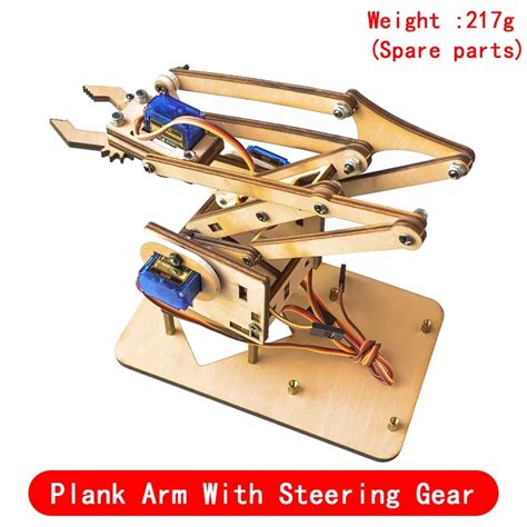 SG90 MG90S 4 DOF Acrylic Mechanical Robot Manipulator Claw For Arduino UNO Maker Learning DIY
