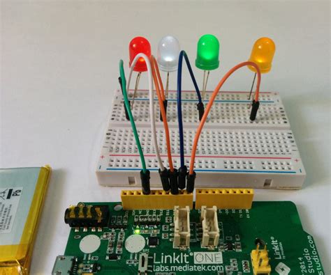 getting started with linkit one leds 5 steps with pictures