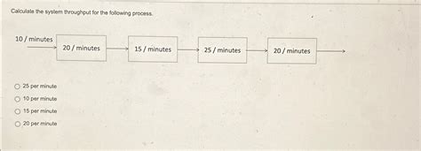solved calculate the system throughput for the following