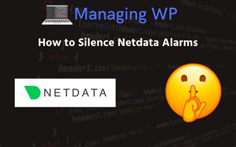 How To Silence Netdata Alarms Managing Wp