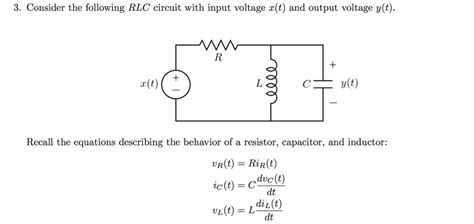 solved where vr t vc t vl t are the voltages across