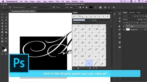 Opentype Ligatures And Stylistic Alternates In Photoshop Adobe
