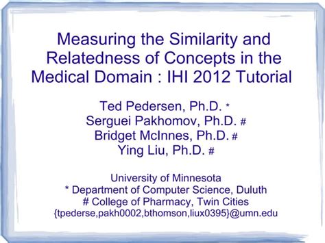 Ihi2012 Semantic Similarity Tutorial Part1 Ppt