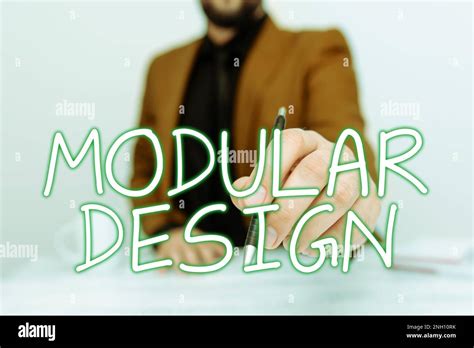Text Caption Presenting Modular Design Word Written On Product Designing To Produce Product By