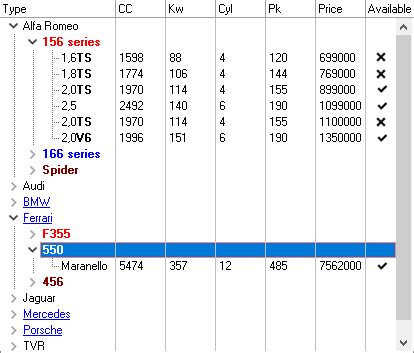 THTMLTreeList A Treeview Listview Combined Mutli Column Capability And HTML Formatting Text