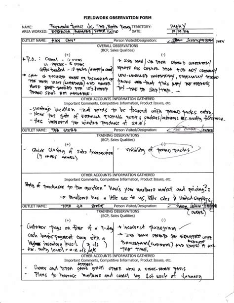 Field Work Observation Report