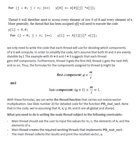 Parallel Programming Assignment 2 Matrix Vector