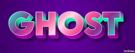Ghost Purple Green And Pink 3d Text Effect Generator
