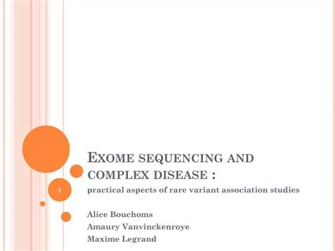 Ppt Exome Sequencing And Complex Disease Powerpoint Presentation