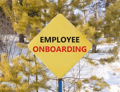 Employee Onboarding Symbol Concept Words Employee Onboarding On Beautiful Yellow Road Sign