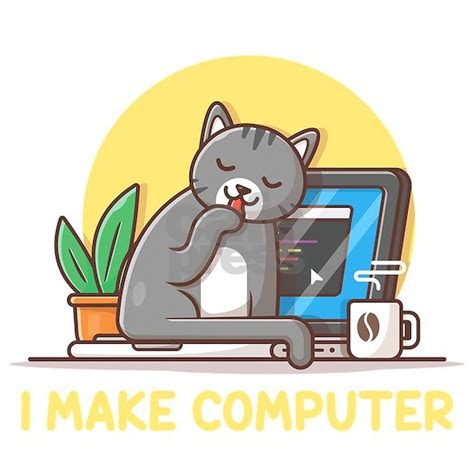 Cat Programmer Coder Developer Kitten Co Tea Towel By Eomer Cafepress