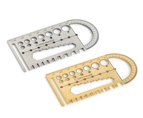 The Eng Gauge Metal Card Combines Drawing And Measurement Tools