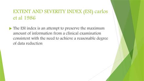 Extent And Severity Index Esipptx
