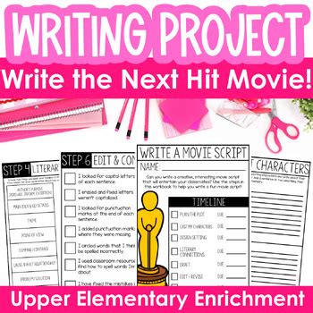 Write Your Own Movie Script Writing Project End Of Year Enrichment Rd Th Grade
