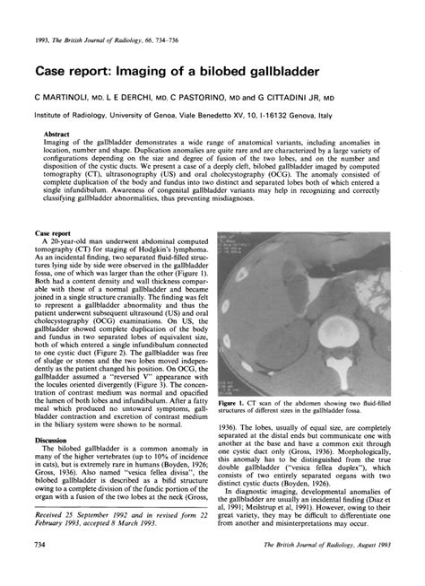 Pdf Imaging Of A Bilobed Gallbladder