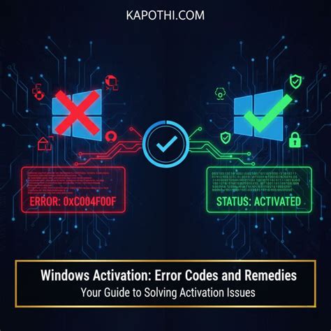 Windows Activation — Error Codes And Remedies Kapothi Tech Blog