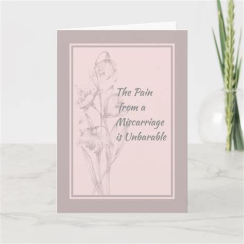 Sympathy Card For Miscarriage With Flowers