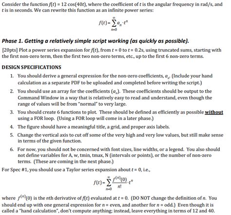 Solved Consider The Function F T Cos T Where The Chegg Com