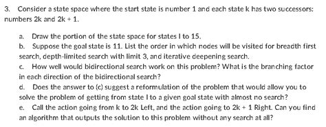 Solved Consider A State Space Where The Start State Is Chegg Com