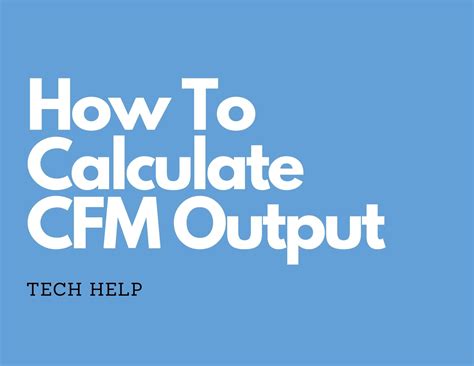 How To Calculate CFM Output Master Tool Repair