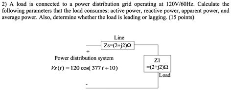 Solved A Load Is Connected To A Power Distribution Grid Chegg