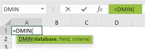 Dmin Excel Function Syntax Steps Examples How To Use