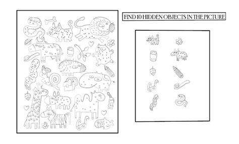 Do Hidden Object Coloring Page Illustrations Only For By Shathiakter Fiverr