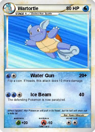 Pok Mon Wartortle Water Gun My Pokemon Card