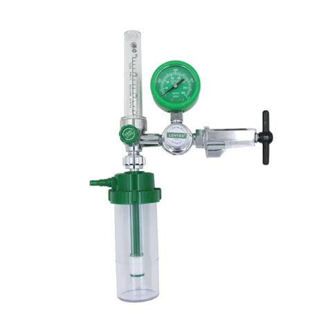 Medical Oxygen Regulator With Humidifier Bottle Piston Type Lovtec