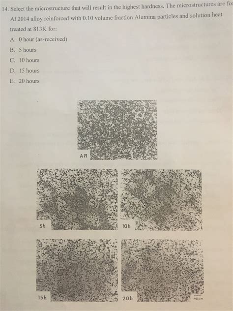 Solved Select The Microstructure That Will Result In The Chegg