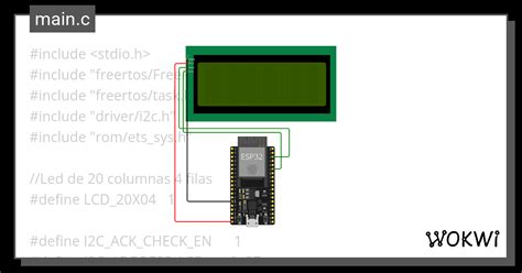 Actividad Wokwi I2c Lcd Wokwi Esp32 Stm32 Arduino Simulator