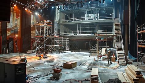 Premium Photo A Live Stage Production Being Built In A Center Stage