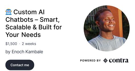 🤖 Custom Ai Chatbots Smart Scalable And Built For Your Needs By Enoch