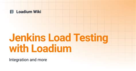 Jenkins Load Testing With Loadium Loadium Wiki