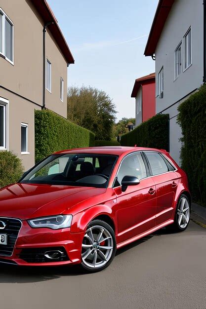 Premium Ai Image Red Audi A3