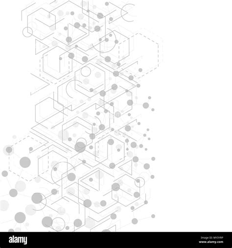 Structure Molecule And Communication Dna Atom Neurons Abstract Polygonal Structure With