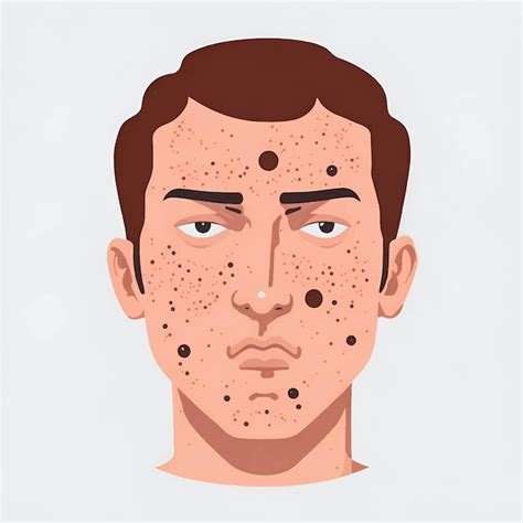 남자 우울 슬픈 얼굴 벡터 평면 만화 일러스트 레이 션 프리미엄 Ai 생성 벡터