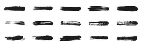 페인트 브러시 스트로크 스텐실 세트 직사각형 모양으로 튄다 블랙 브러쉬 스트로크 그런지 텍스처 흰색 배경에 추상적인 디자인 요소 페인트 브러시 스플래쉬 격리된 벡터 그림