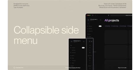 Collapsible Side Menu • Free Resource Figma