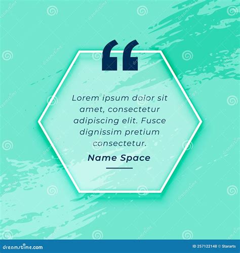 Quotation Text Template With A Simple Frame Cartoon Vector