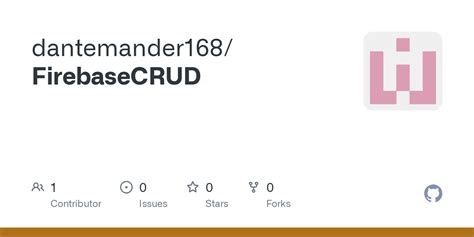 GitHub Dantemander FirebaseCRUD