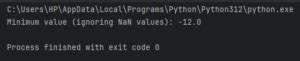 Numpy Nanmin In Python Finding Min Value Ignoring NaN CodeForGeek